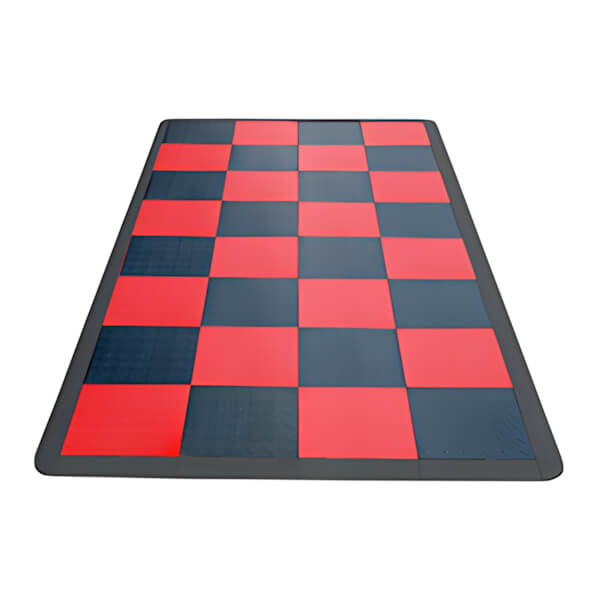 Speedway Tile Motorcycle Garage Floor Tile Mat / Pad (Black / Red ...