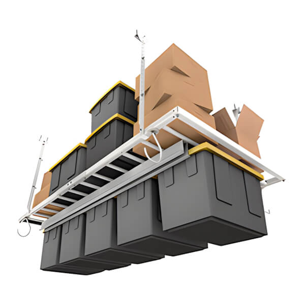 E-Z Garage Storage 3-in-1 Heavy Duty 4’ x 8' Overhead Garage Storage ...