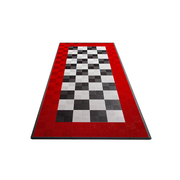Swisstrax Single Car Garage Floor Mat In Ribtrax Pro Tiles (Border ...