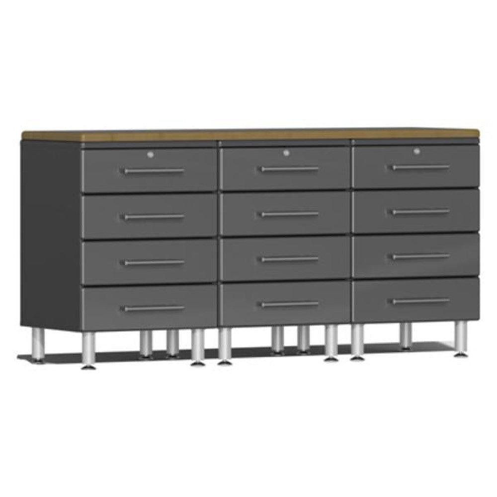Ulti-MATE Garage Workbench With Drawers, 4-Piece With Bamboo Worktop ...