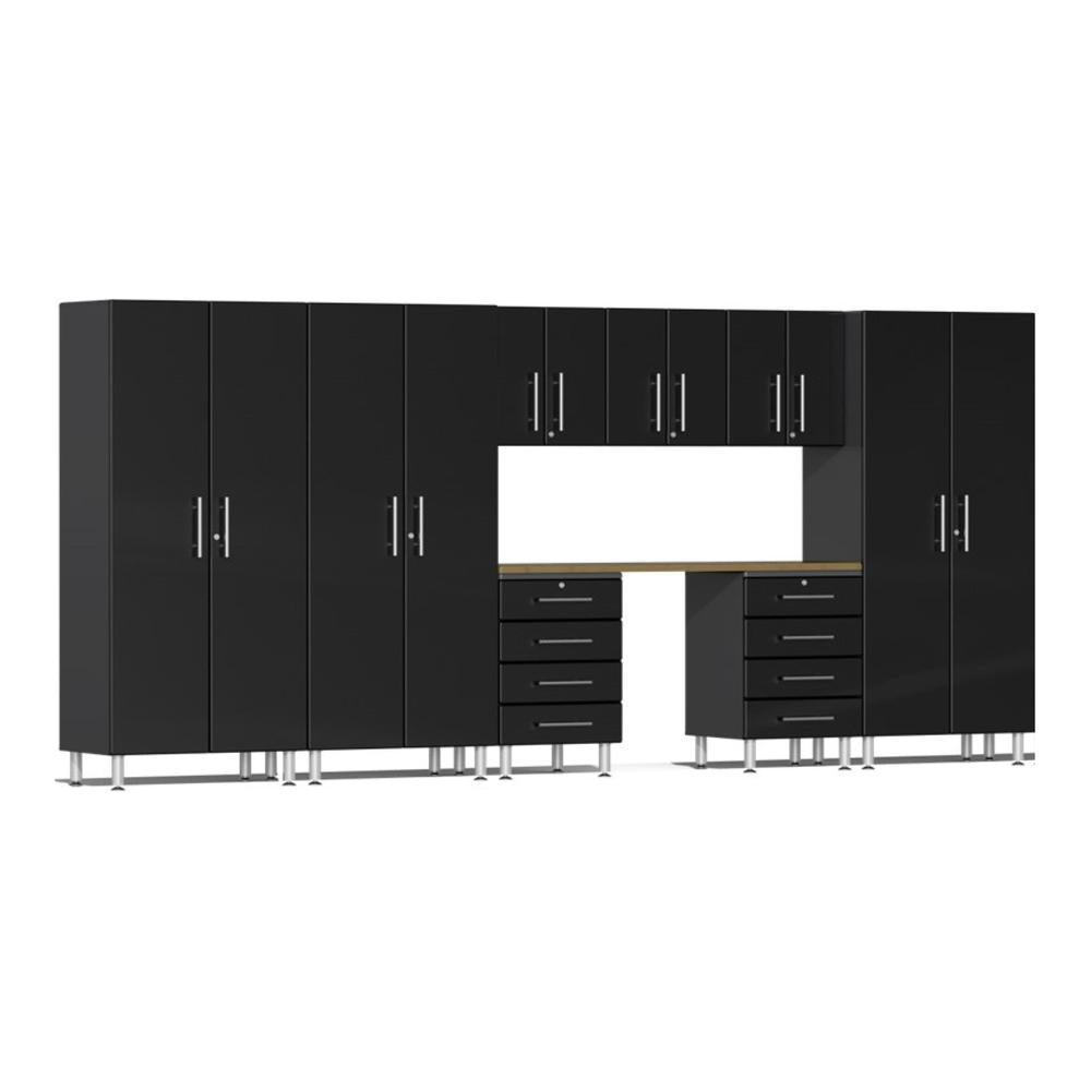 Ulti-MATE Garage Cabinets 9-Piece Cabinet Kit with Bamboo Worktop ...