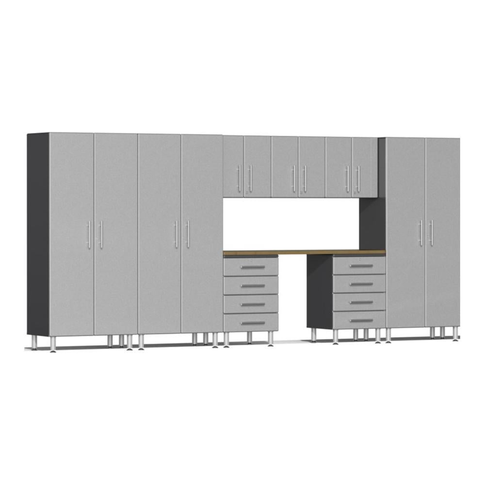 Ulti-MATE Garage Cabinets 9-Piece Cabinet Kit with Bamboo Worktop ...