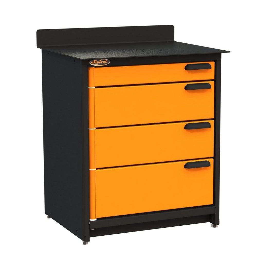 Swivel Storage Solutions Workbench With Drawers, 4-Drawer (Free LED Li ...