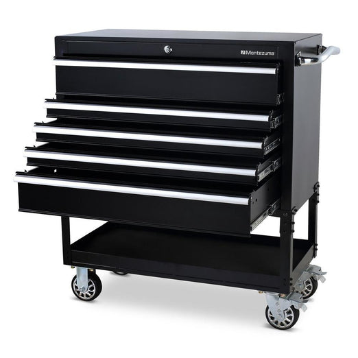 Montezuma 30" x 15" Steel Triangle Tool Box And 30" 5-Drawer Utility C ...