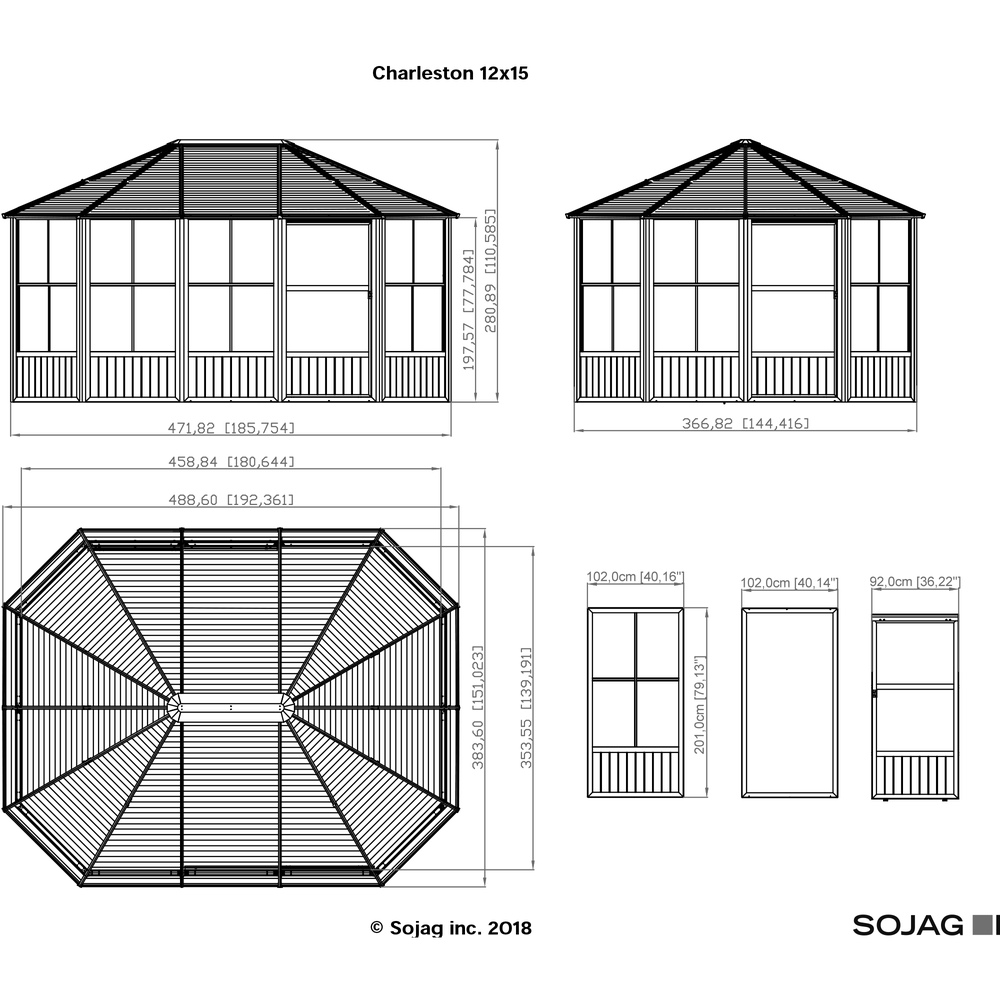 Sojag Charleston Solarium - Garage Giant