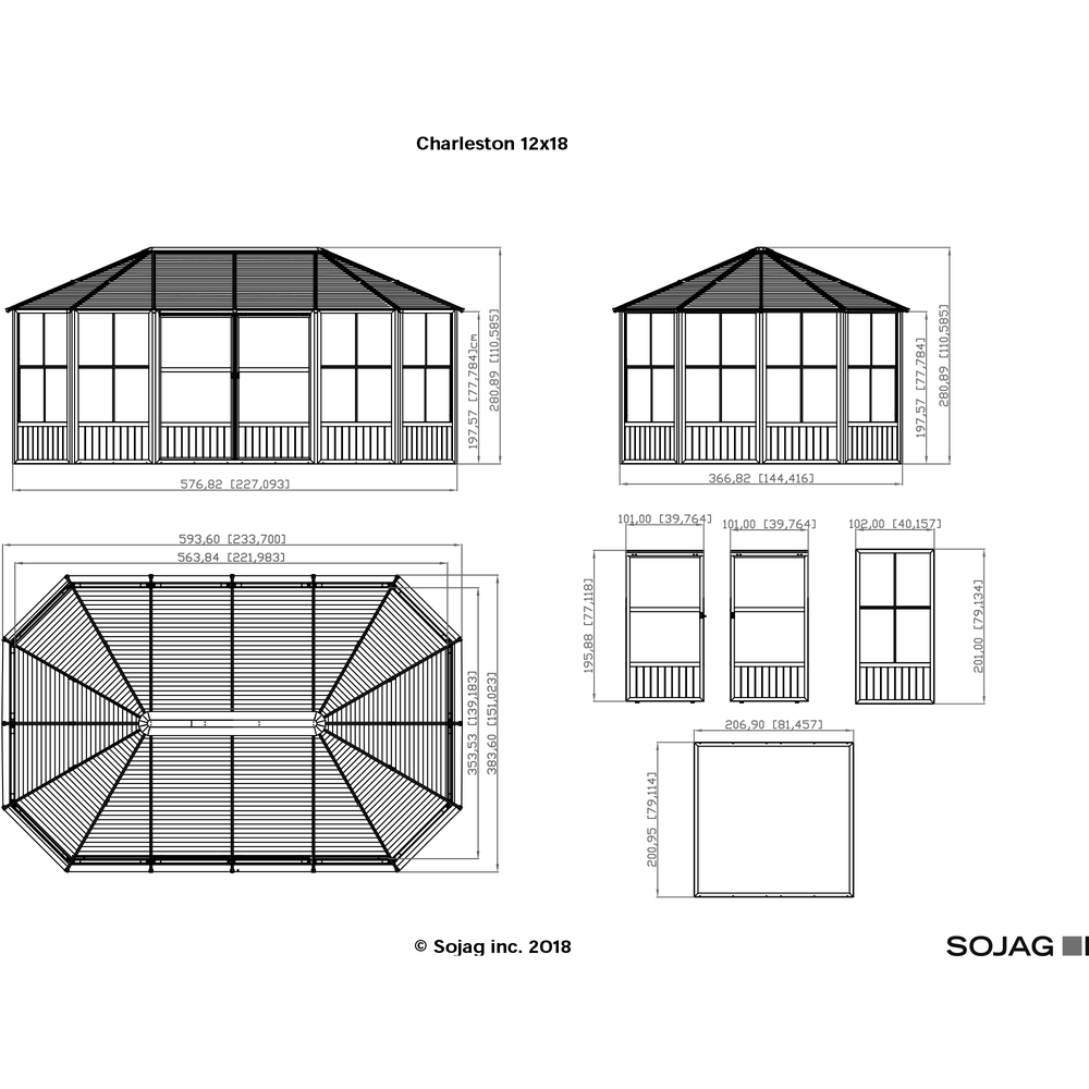 Sojag Charleston Solarium - Garage Giant